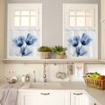 Abstract Ray Tulip Kitchen Curtains Valance and Tier Set Transparent ...