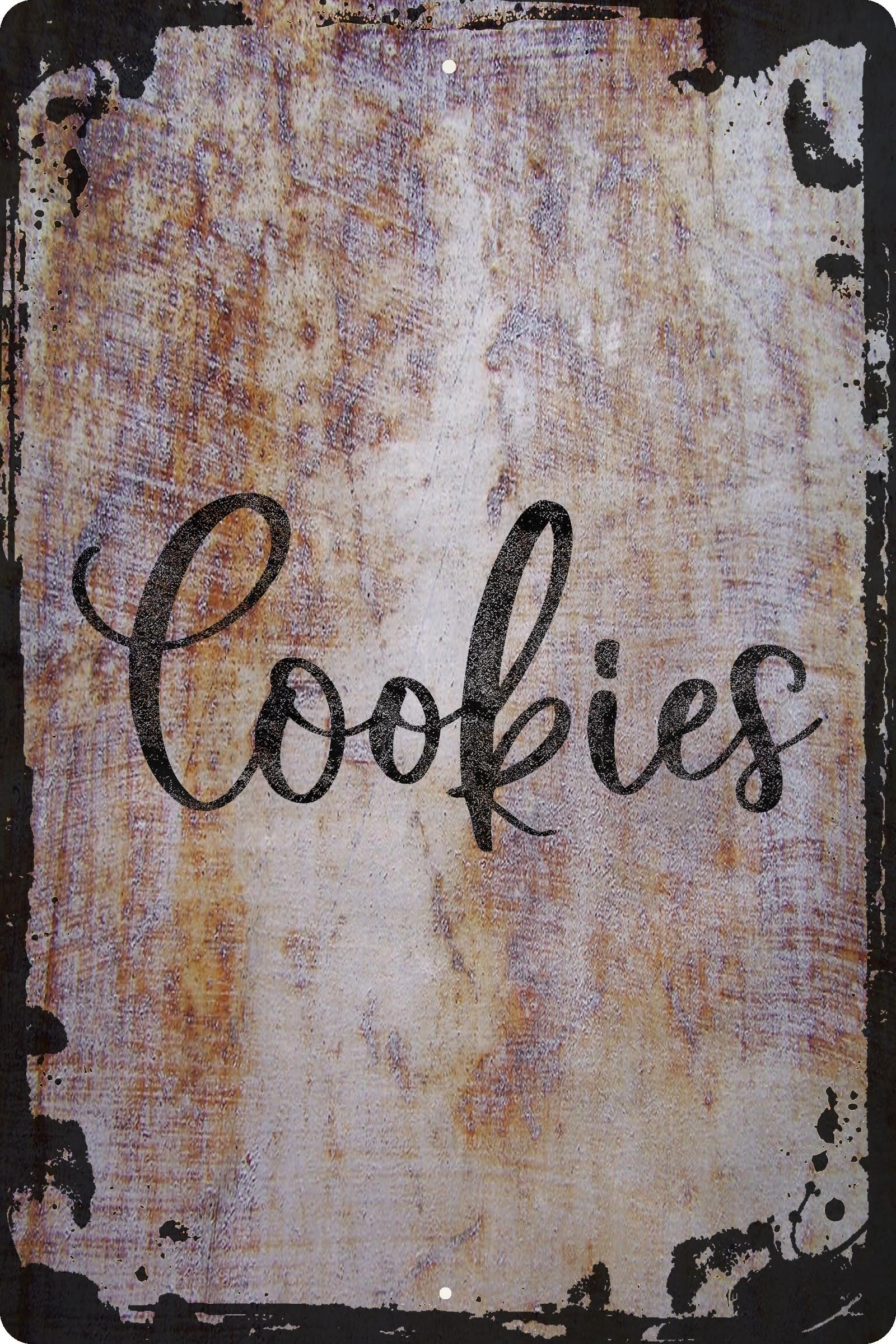 Cookies cursive chef baking sweets bakery delicious Beige Wall Art ...