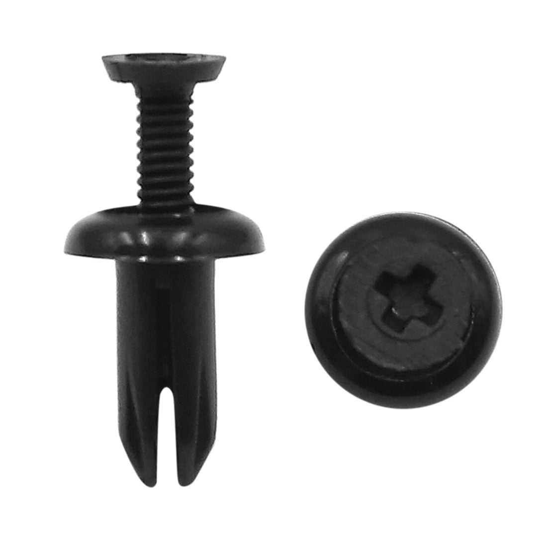 Unique Bargains 20pcs Black Car Plastic Push in Rivet Fastener Bumper ...