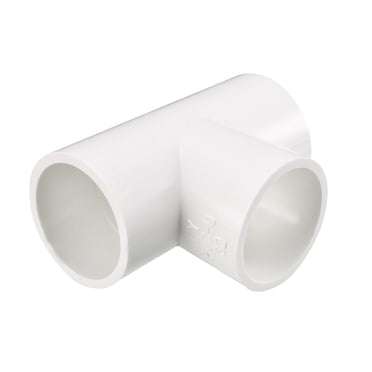 Unique Bargains T Shape Plain Equal Tee White PVC-U Pipe Coupling ...