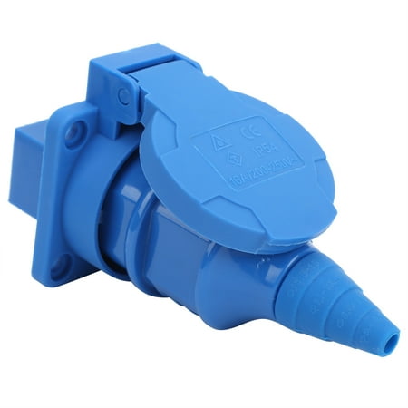 European Socket, 2 Holes 220V Plug Socket, AC220V 16A IP54 Waterproof 3 ...