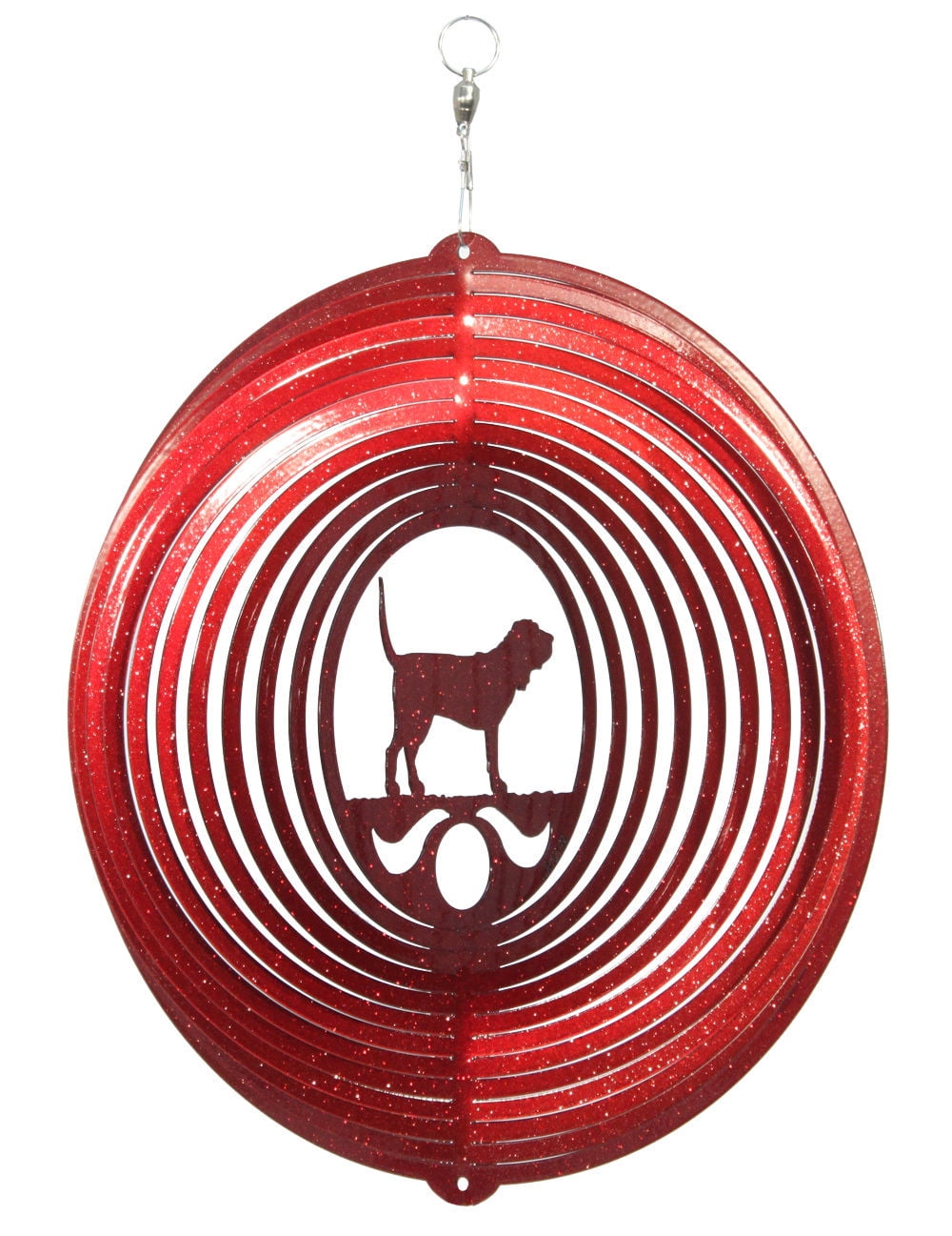 SWEN Products BLOOD HOUND Dog Circle Swirly Metal Wind Spinner ...
