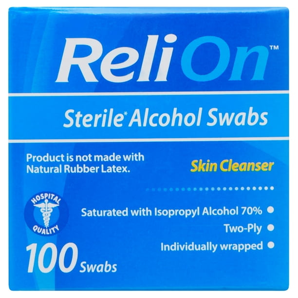 ReliOn Sterile Alcohol Swabs, 100 Count - Walmart.com
