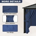 10'x10' Gazebo Curtains Outdoor Waterproof, Navy Blue Universal ...