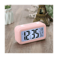 Digital Alarm Clock, LED Light Up Battery Operated Silent Aalarm Travel ...