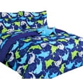 Bedding set twin 6pc shark blue complete bed in bag comforter with ...