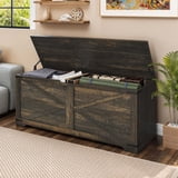ModFusion 47.2" Farmhouse Storage Chest with Dual Safety Hinges, Wooden ...