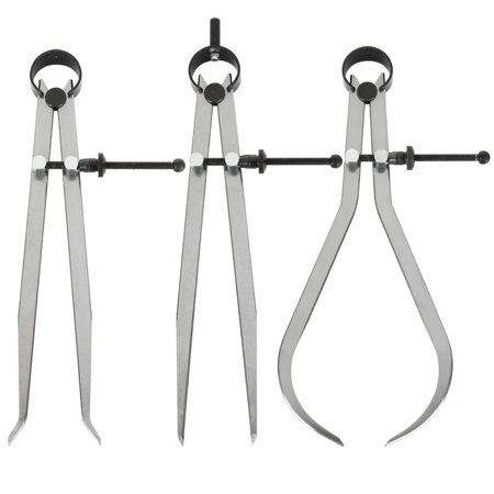 Acrux7 3Pcs 8 Inch Long Spring Caliper Set, Carbon Steel Outside ...