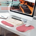 2-in-1 Set, Wave Keyboard Wrist Rest and Massage Bulge Slope Pad Wrist ...