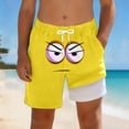 Boys Swimwear Outfit Casual Trunks Face Prints Shorts Comfortable ...