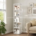 5-tier Rotating Bookshelf Freestanding Corner 360° Spinning Bookcase ...