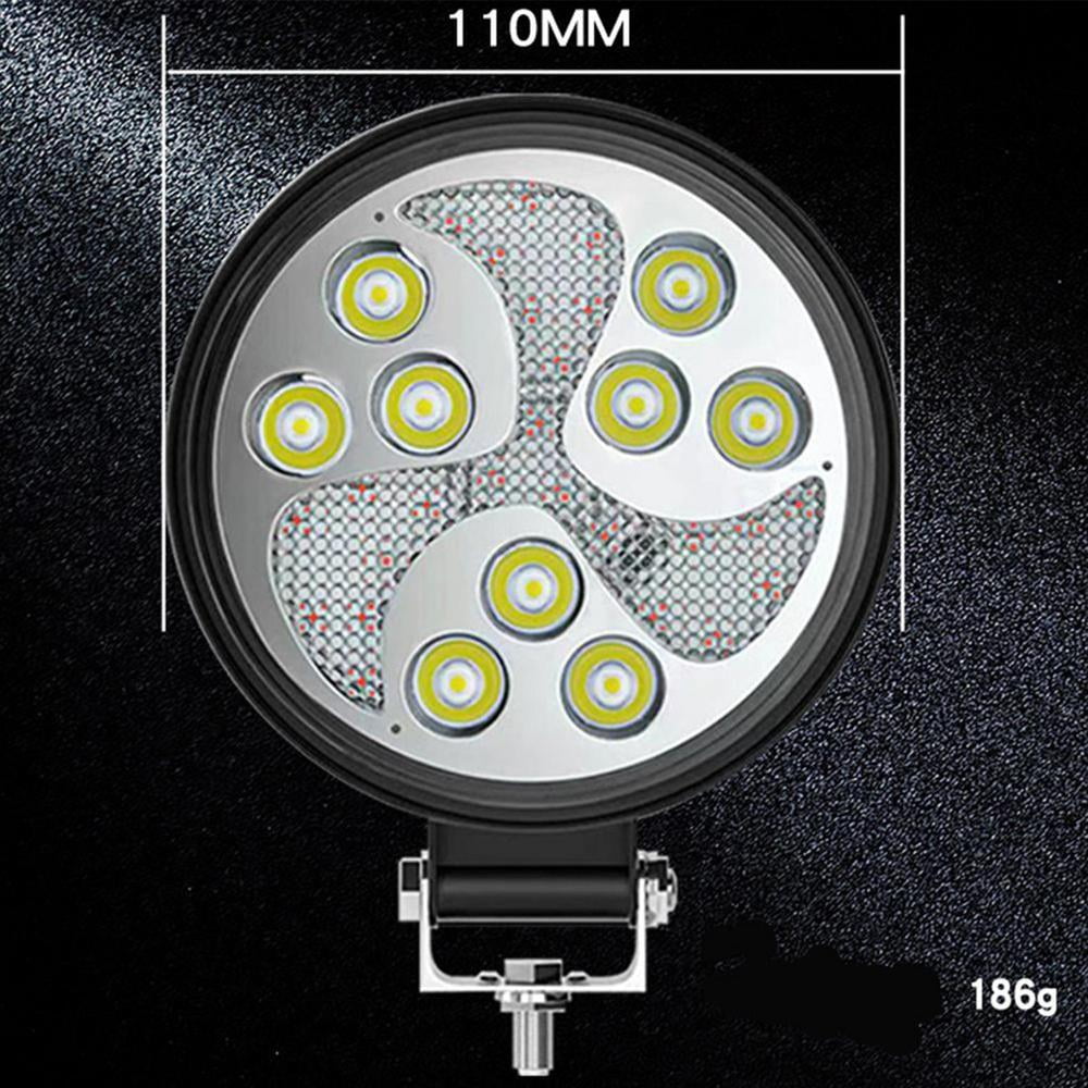 Tohuu Led Motorcycle Headlight 27W Colorful Round Head Lights LED Car ...