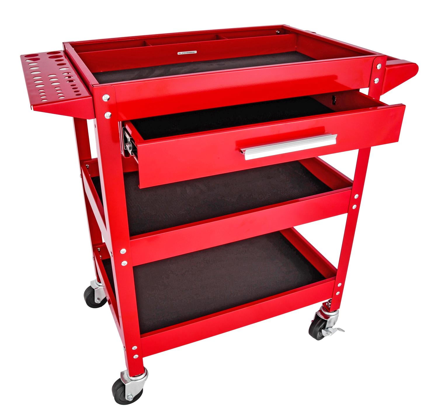 JEGS 81424 3-Shelf Shop Cart 200 lb. Capacity Overall Dimensions: 31 5/ ...