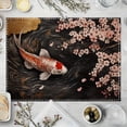 4pcs, Koi Sakura Blossom Placemats, Fashion Print Pattern Table Mat ...