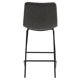 CHITA Counter Height Bar Stools with Metal Base, Set of 2, Faux Leather ...
