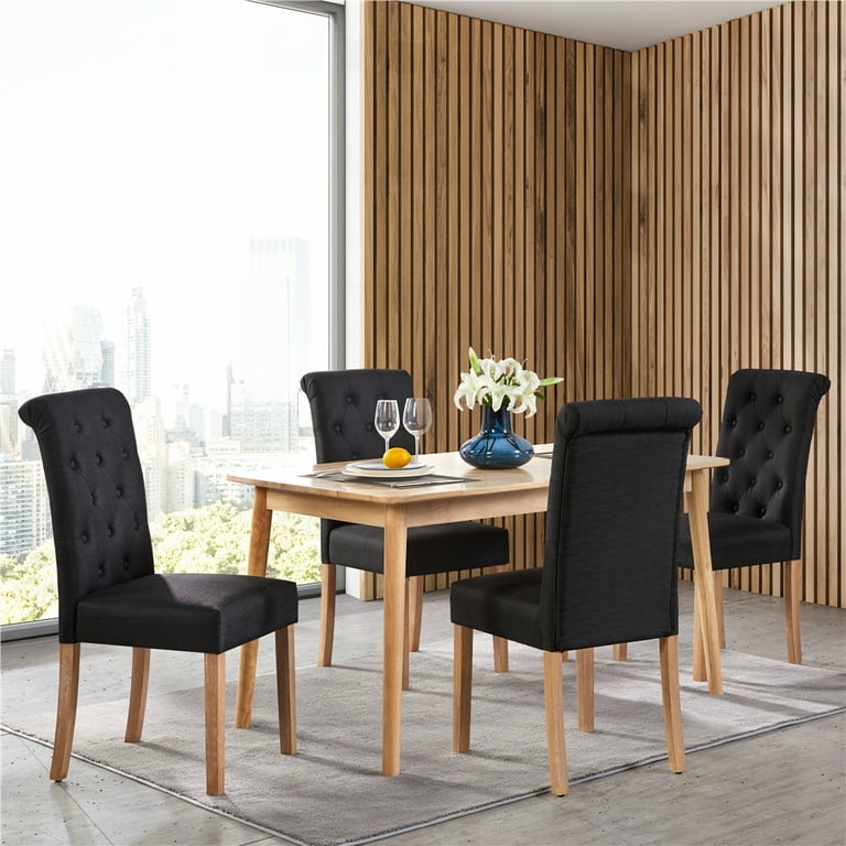 Black high back dining room chairs store