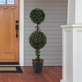Artificial Topiary Tree - 36-Inch Double Ball Podocarpus Fake Plant ...
