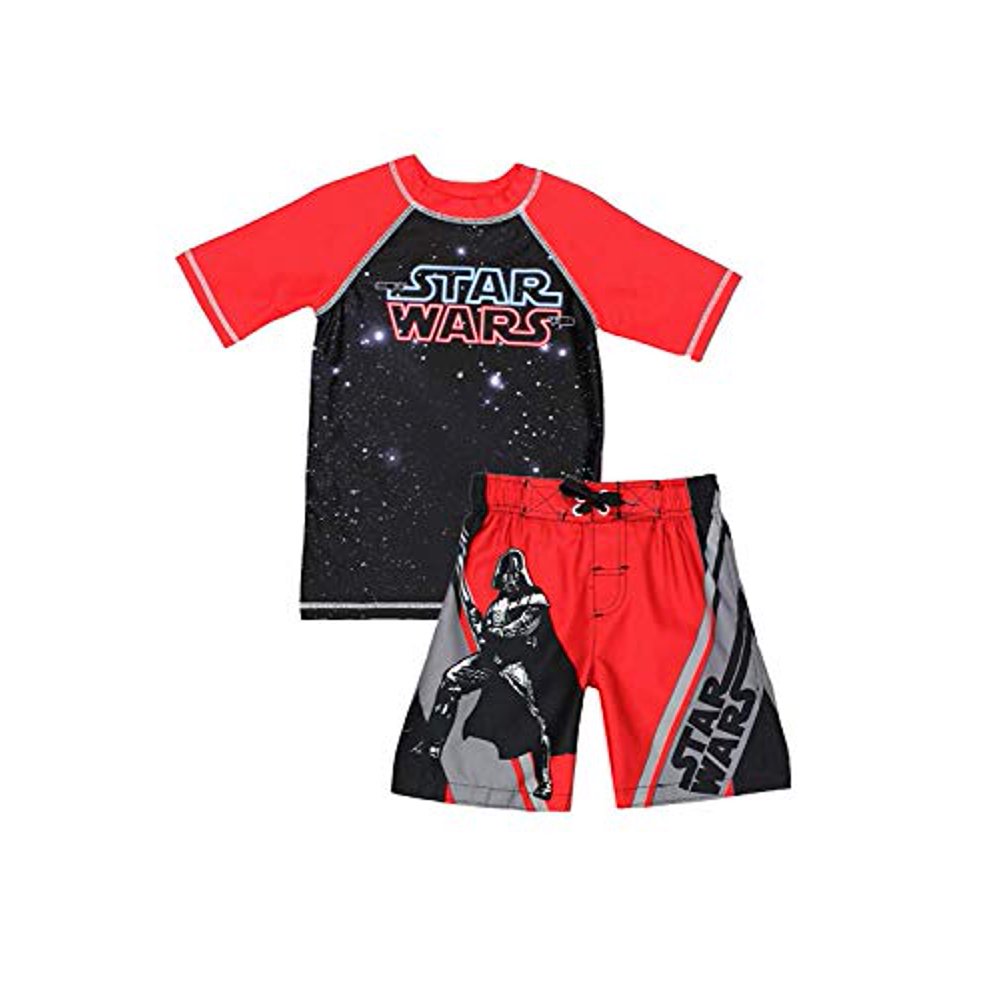 Disney - Star Wars Boys Swim Trunks and Rash Guard Swimsuit Set (5-6 ...