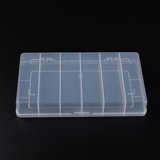 6 Grids Plastic Organizer Box with Dividers Craft Organizer Plastic ...