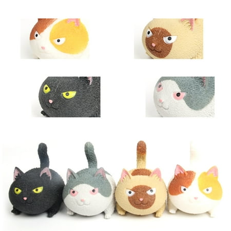Angry Cute Cat Shaped Ball Toy Relief Stress Squeezed Toys Gift For ...