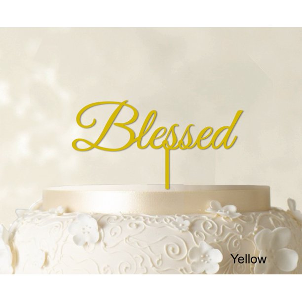 "Monogram Cake Topper Personalized Yellow Cake Topper Color Option ...