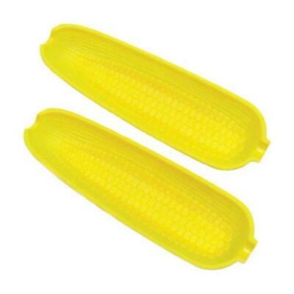 3PK Chef Craft 4 in. W x 8-1/4 in. L Yellow Plastic Corn Cob Dishes ...