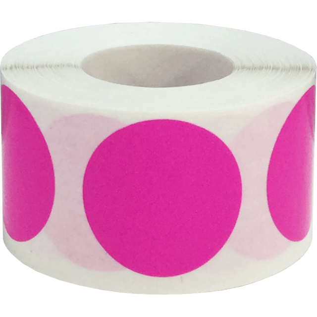 Color Coding Labels Hot Pink Round Circle Dots 1 1/4 Inch 500 Total ...