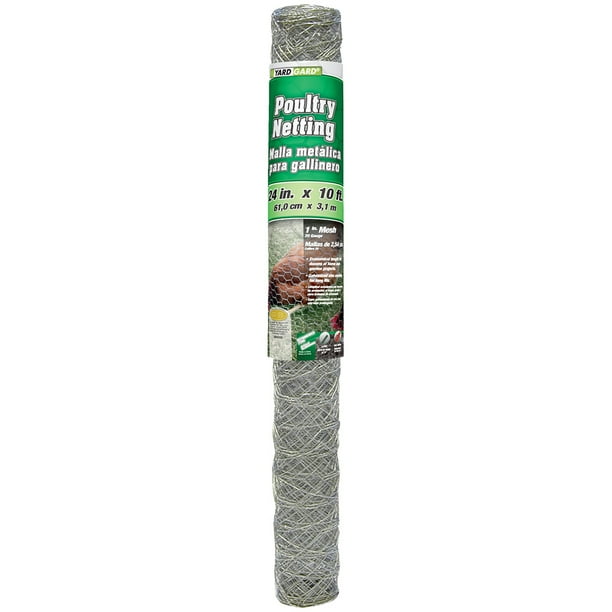 YARDGARD 2 Foot X 10 foot 1 Inch Mesh Poultry Netting - Walmart.com