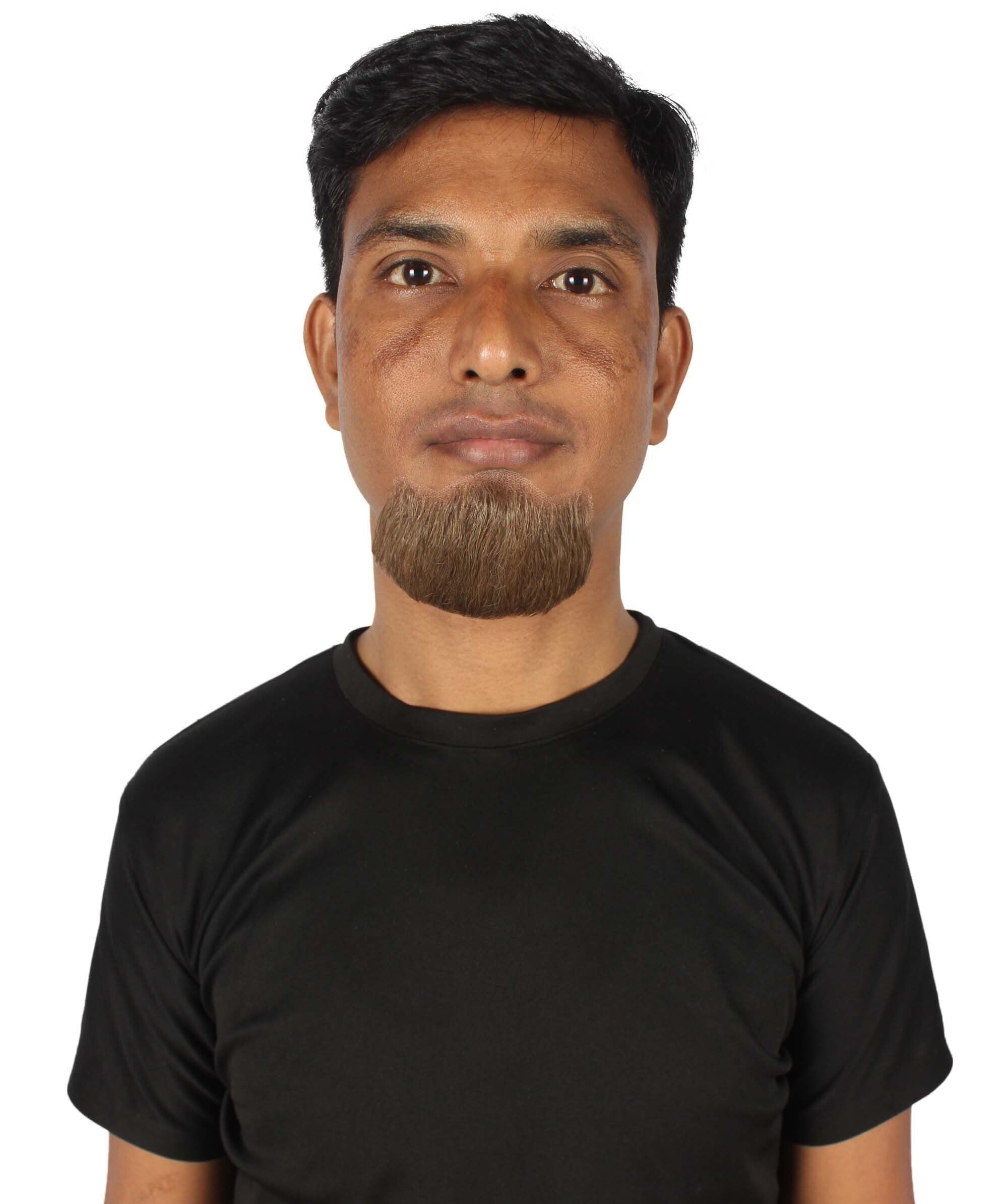 HPO | Adult Light Brown Color Men's Fake Goatee Beard | Human Facial ...