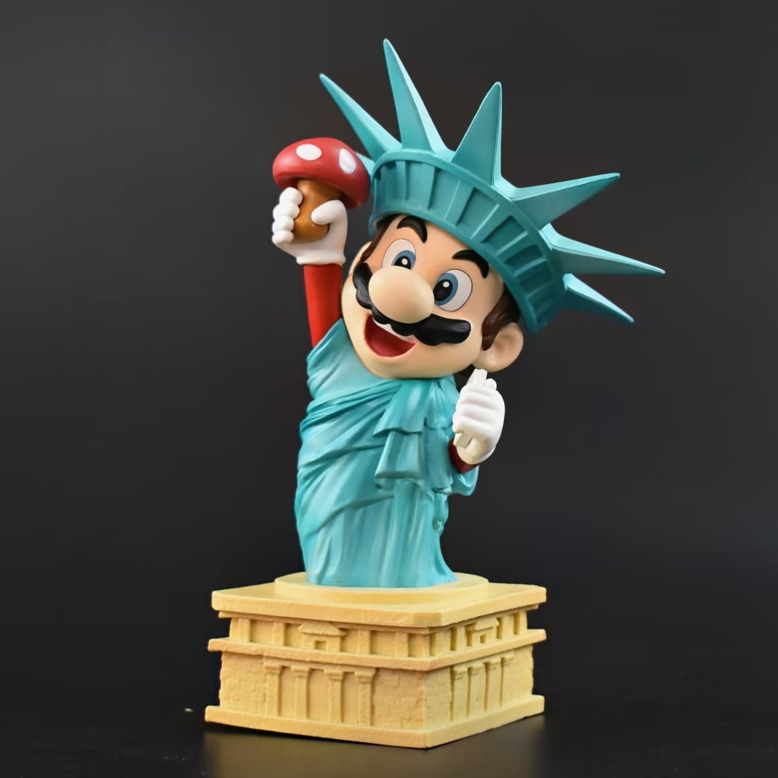 Plomero Super Mario como estatua de la libertad, lindo Ver. Figuras de ...