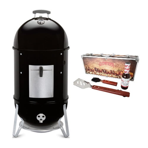 Weber Smokey Mountain Cooker 18-Inch Smoker BBQ Bundle - Walmart.com
