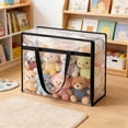 AZXY Clear PVC Organizer Bag, Foldable Zippered Clothing Storage Tote ...