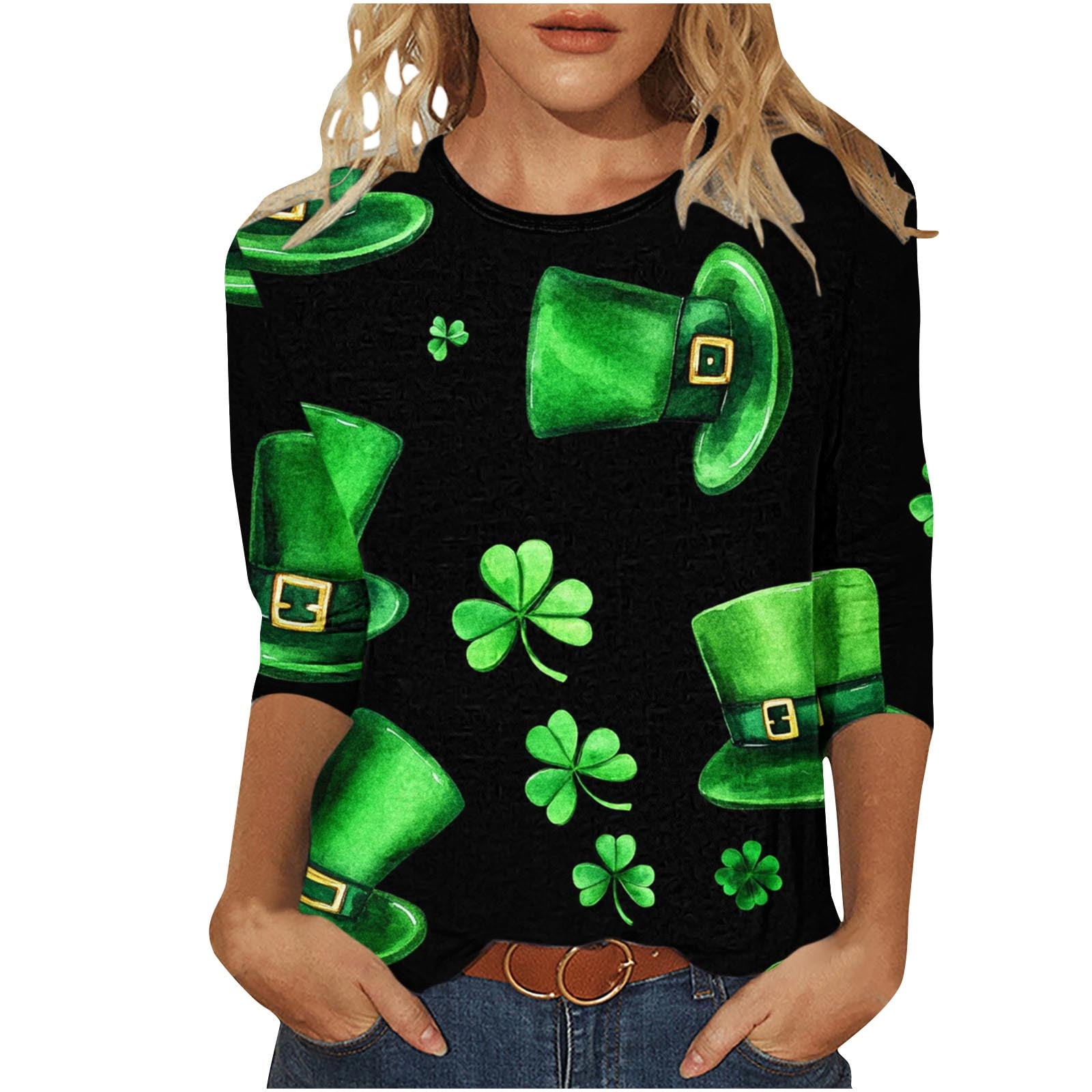 Click here for Staron Clearance Sale Womens Tops 3/4 Length Sleev... prices