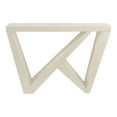 Bowery Hill Modern Wood W-Shaped Legs Console Table in Cream Weave ...