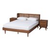 Free Shipping! Baxton Studio Melora Mid-Century Modern Walnut Wood King ...
