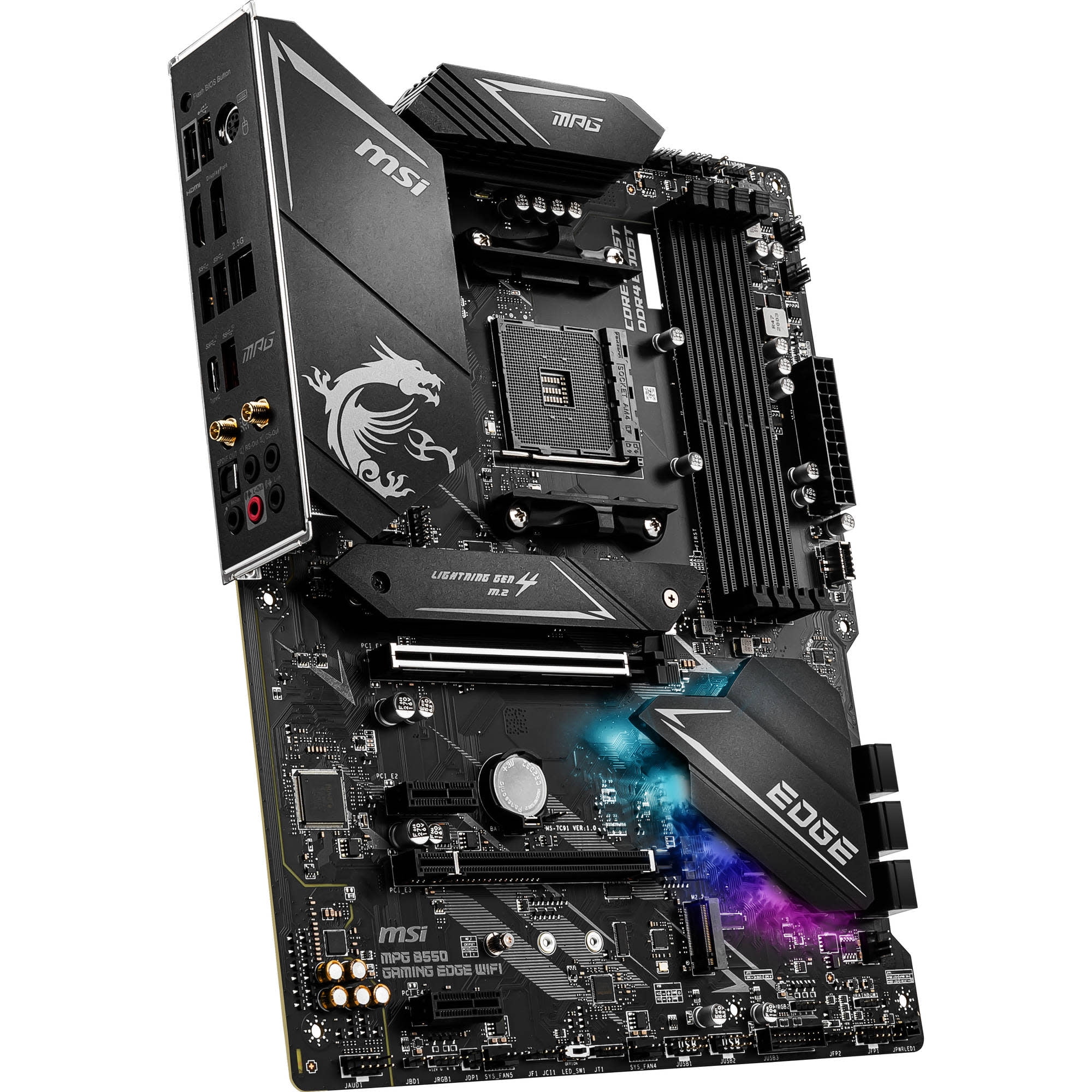 MSI MPG B550 Gaming Edge WiFi AM4 ATX Motherboard Walmart