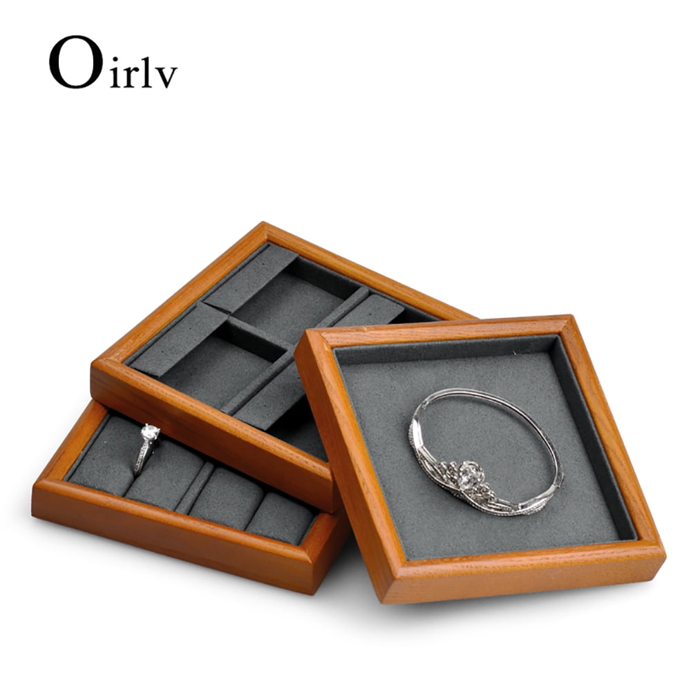 Oirlv Jewelry Display Tray Microfiber Bangle Storage Necklace Showing ...