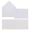 Monebena 50 Pack Envelopes Card with Gold Border for Office, Wedding ...