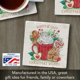 Thirstystone "Christmas Wishes" Single Tumbled Tile Stone Coaster ...