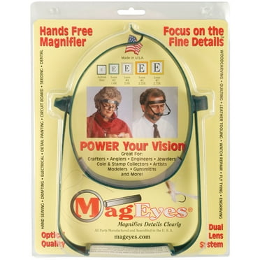 OptiVISOR LX Binocular Magnifier, Lensplate #7 Magnifies 2.75" x At 6 ...