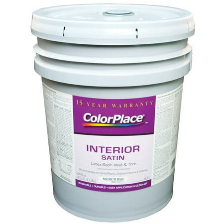 Color Place Medium Base Satin Interior Paint 5Gal - Walmart.com
