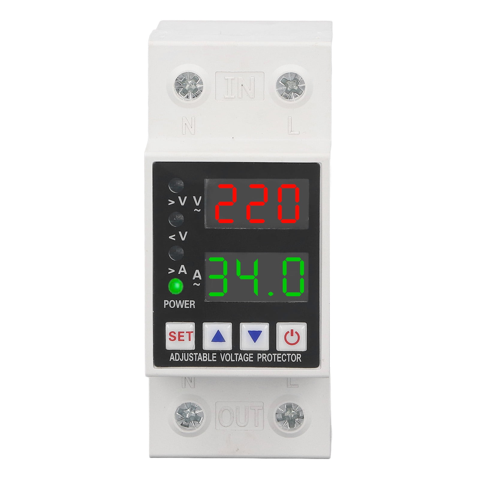 AC230V Overvoltage Undervoltage Protector Current Limit Delay Automatic ...