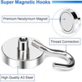 Magnetic Hooks Heavy Duty, 85 LBS Neodymium Magnet Hooks for Cabins ...