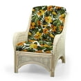Jam Lounge ArmChair ECO Natural Rattan Wicker Handmade w/Floral ...