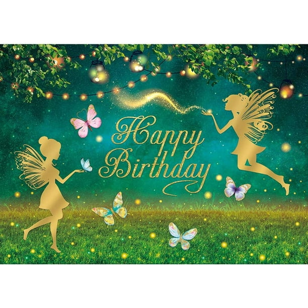 7x5ft Fairy Backdrop for Birthday Party Butterfly Fairy Princess Party ...
