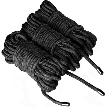 XIOYU3 Ropes 10M 32Ft Extra Long Premium Cotton Rope No Fraying Black ...