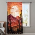 Cactus Sheer Curtains 108 Inches Extra Long for Living Room, Summer ...