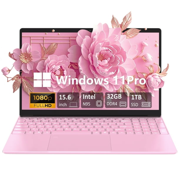 Laptop de Negocio Auusda 15,6 Rosa 32GB RAM 1TB SSD Windows 11 Pro Intel N95 | Walmart en línea