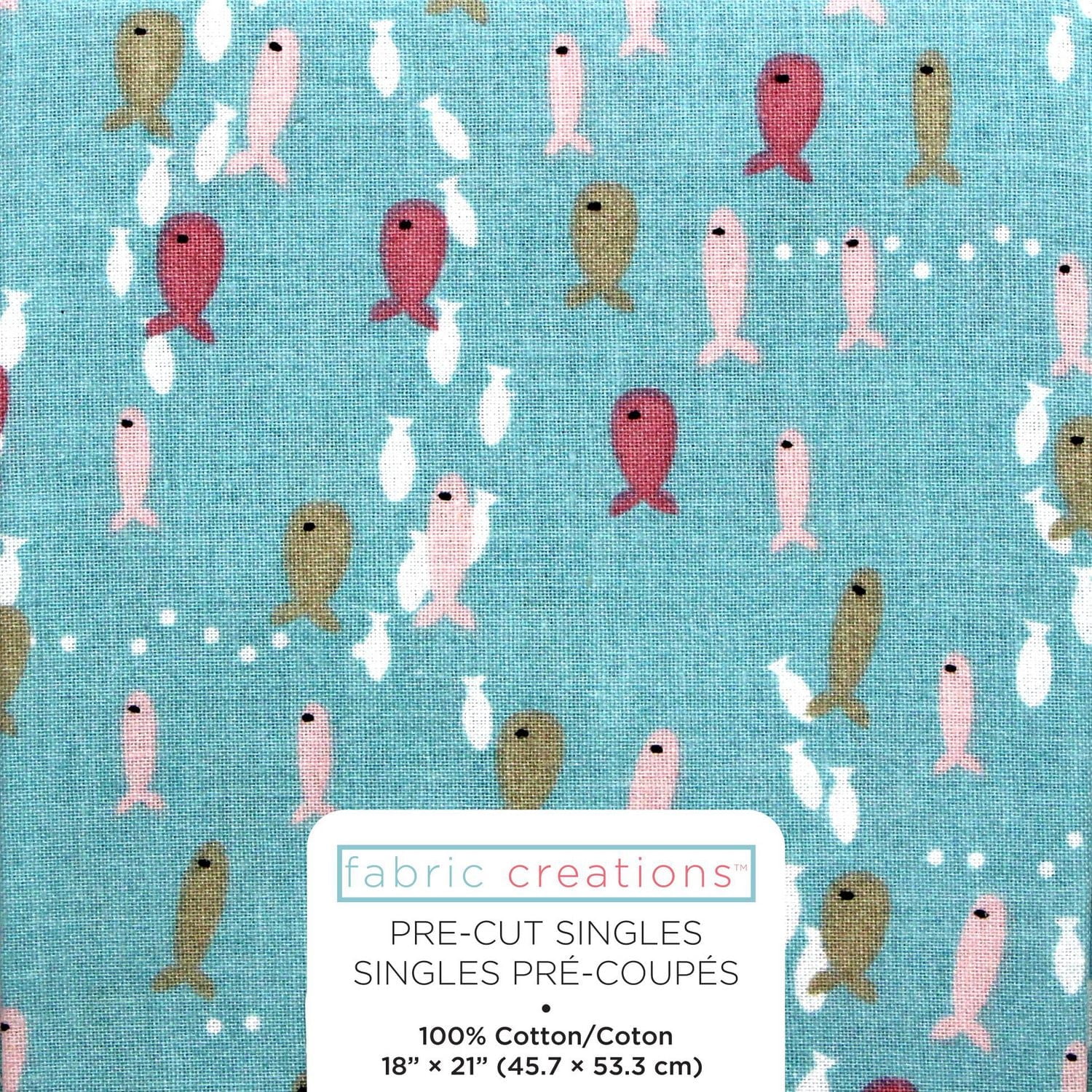 Click here for Fabric Creations Blue With School Of Fish Fat Quar... prices
