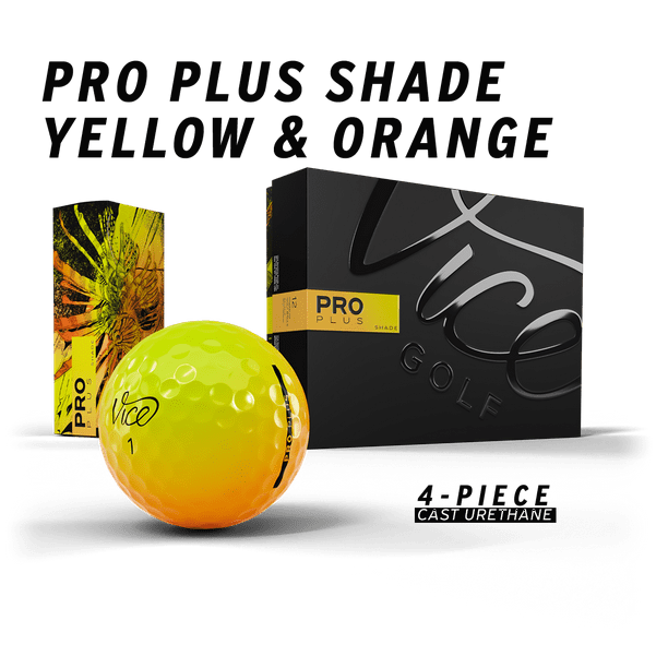 Vice Golf Limited Edition Pro Plus Golf Balls|Shade Yellow Orange ...